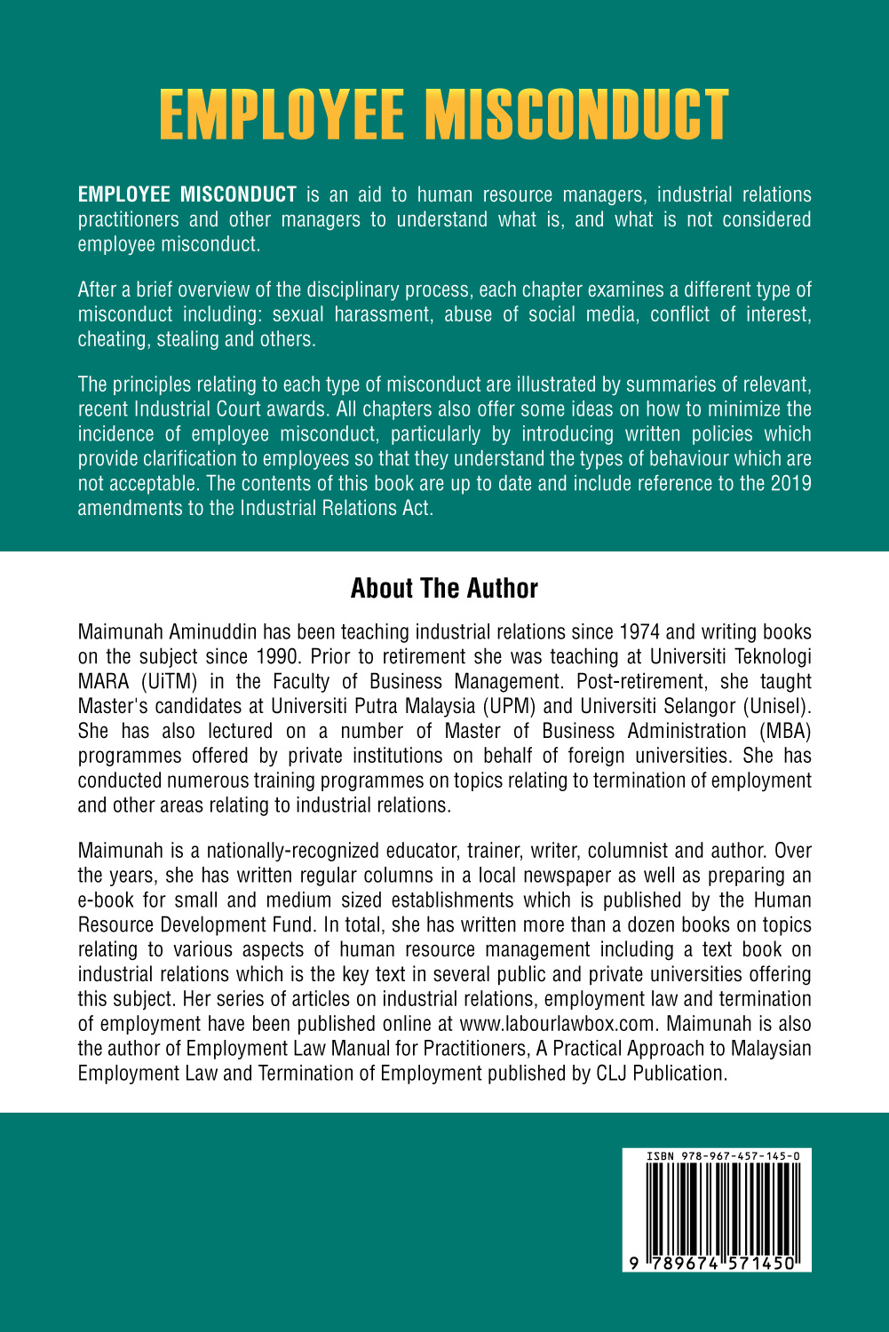 Employee Misconduct – CLJ Book Store